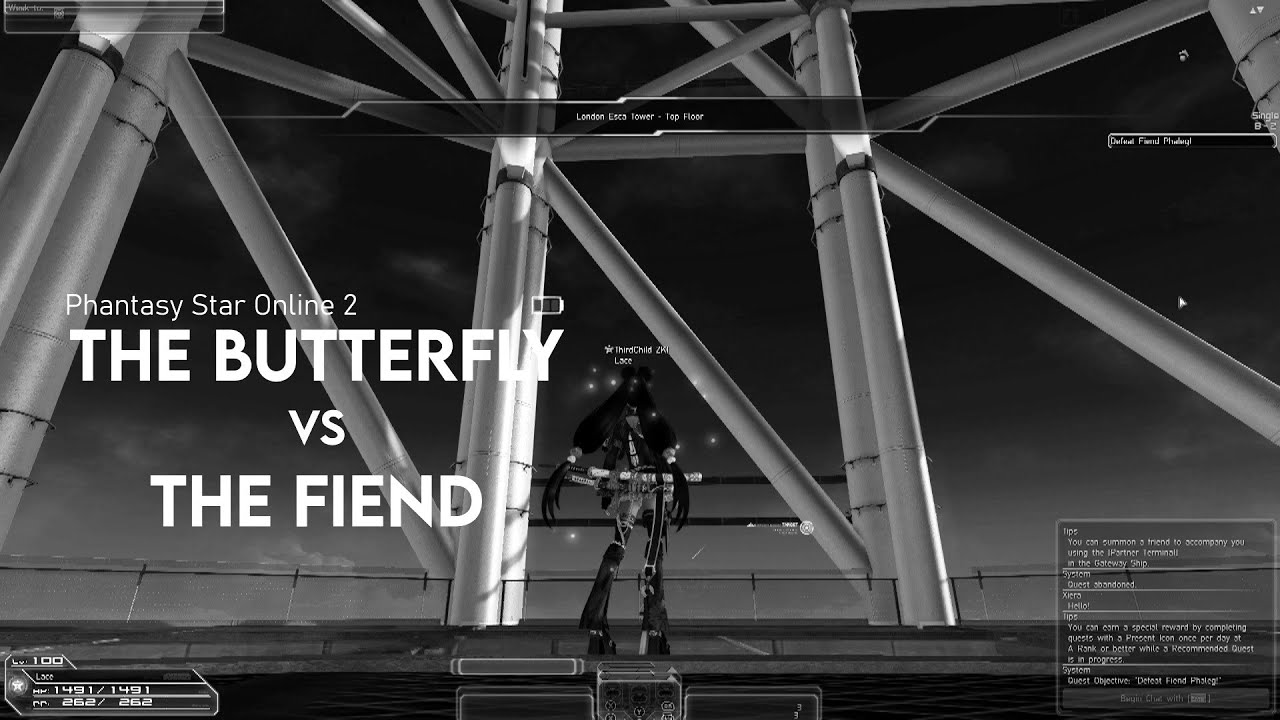 [PSO2] The Butterfly vs The Fiend (Phaleg Duel, 1:38, No Damage) - YouTube