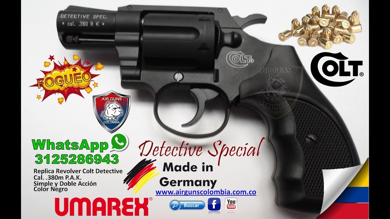 Revolver de Fogueo Colt Detective Special│WhatsApp 3125286943│Airguns ...