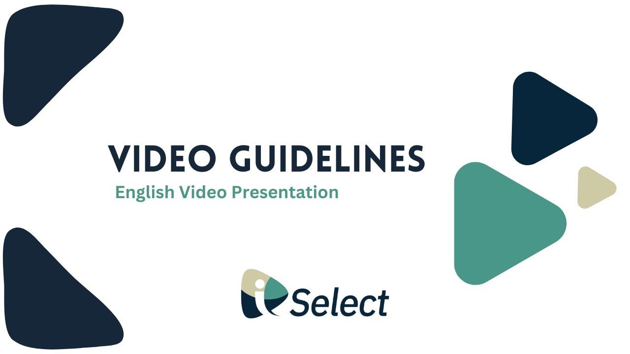 English Video Guidelines Presentation - YouTube