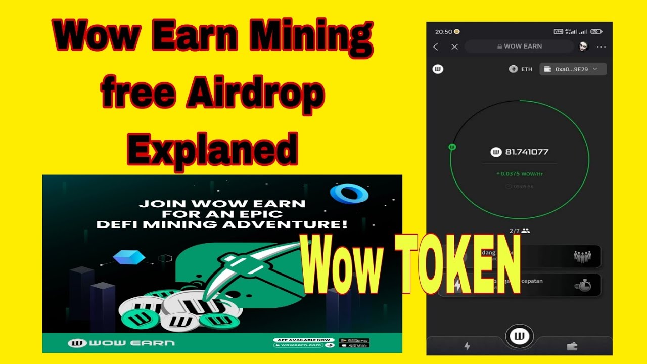 Wow Earn Mining app | Wow TOKEN Free airdrop| Wow Earn wallet explained ...