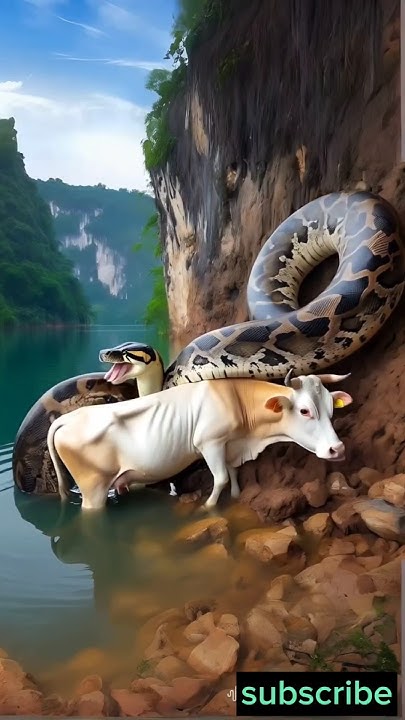 Cow and Python | The dog kept barking because a big guy was spotted # ...