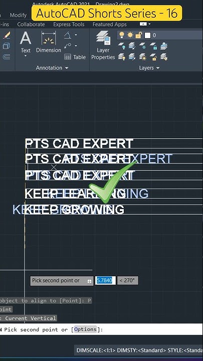 How to align text instantly | Text Align 💯| ⚡️AutoCAD Shorts Series ...