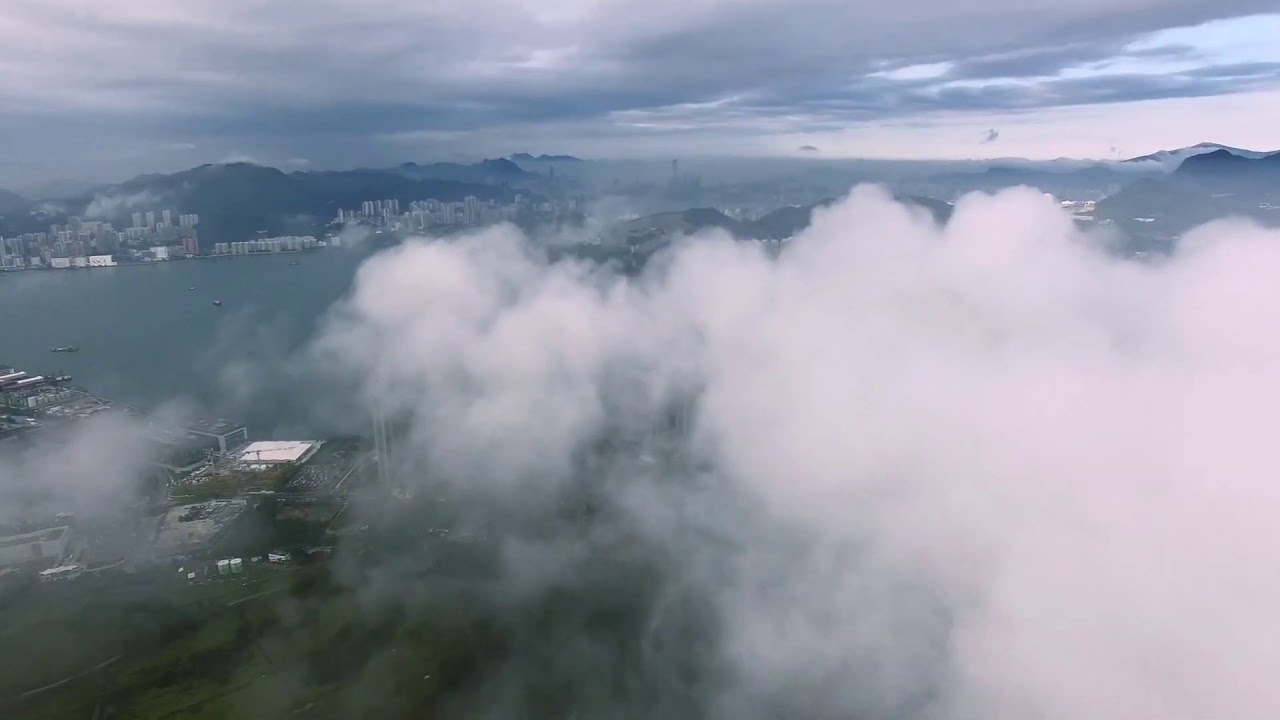 Drone in clouds with City view Free stock footage Free HD Videos no ...
