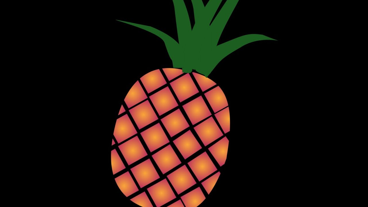 how to make pineapple in pixelleb.mobile graphic design - YouTube