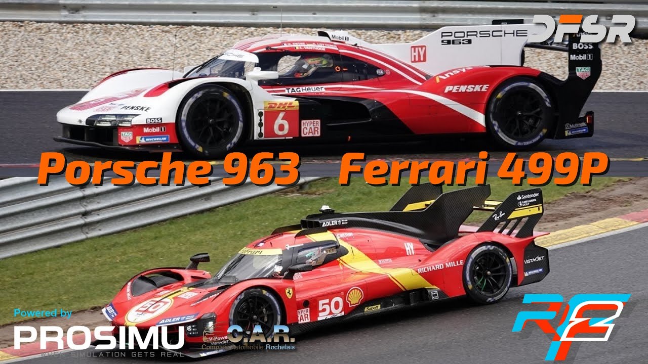 [RF2] - mod Porsche 963 et Ferrari 499P - YouTube