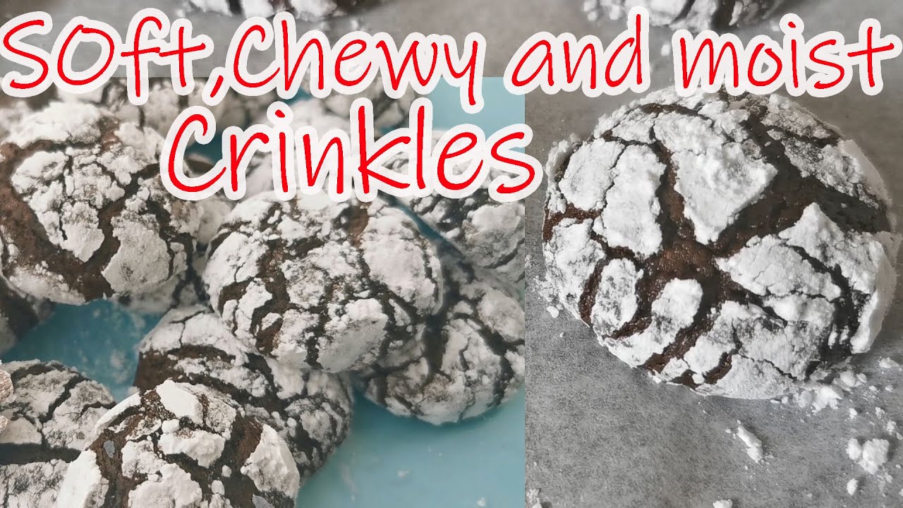 How to make Soft, Moist and Chewy Chocolate Crinkles l Not too sweet ...