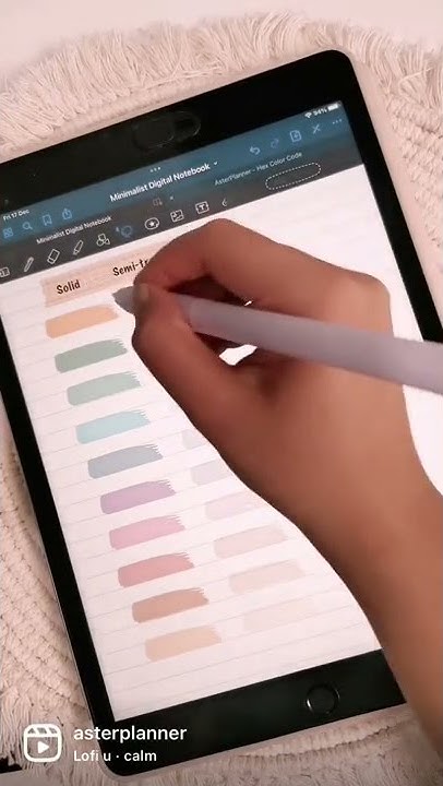 Easy Hex Color Code Reference Shorts Asterplanner Goodnotes5 Digitalplanner Youtube 