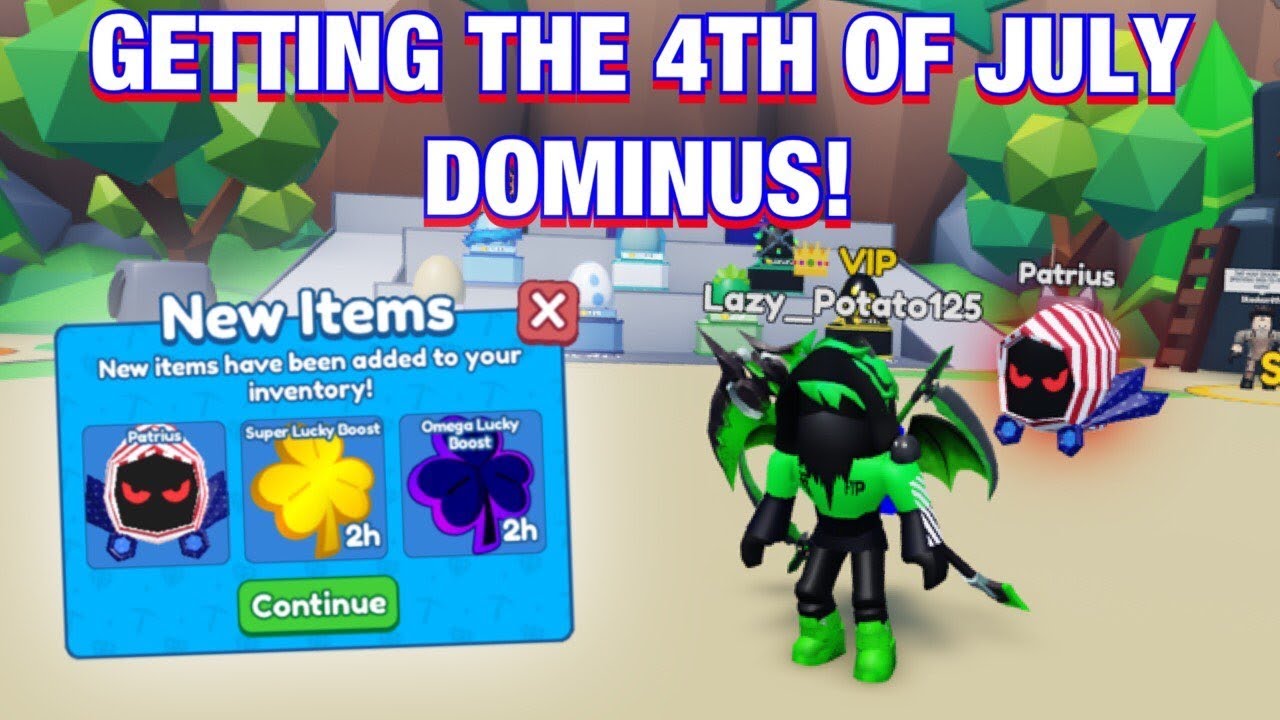 GETTING THE 4TH OF JULY DOMINUS PET IN ROBLOX MINING SIMULATOR 2! - YouTube