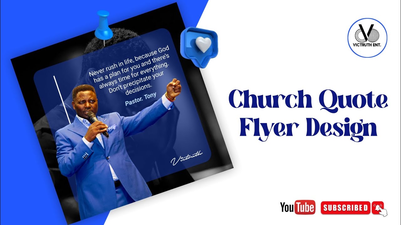 CHURCH QUOTE FLYER DESIGN WITH SMARTPHONE PIXELLAB - YouTube