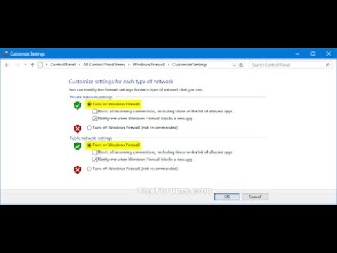 How to enable firewall and update in windows 10 - YouTube