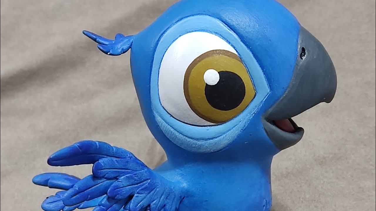 Baby Blu RIO em biscuit//Tutorial Diy 💙🩵 - YouTube