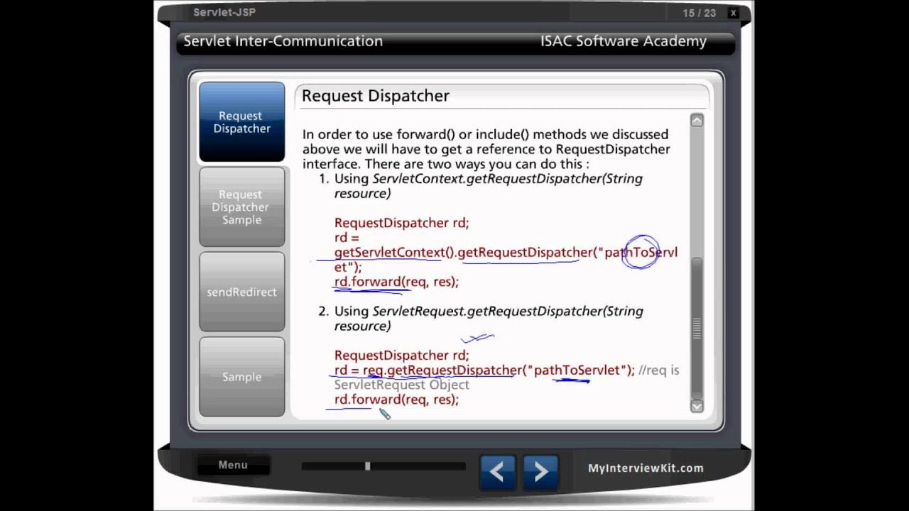 Servlet Chapter 10 - RequestDispatcher and SendRedirect - YouTube