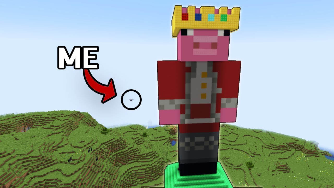 I Built The World's Largest Statue As A Tribute To Technoblade - YouTube