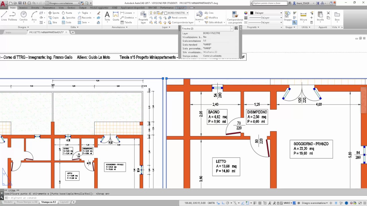 AUTOCAD Corso Intermedio 2D - Lez 18 - SPAZIO CARTA E STAMPA IN SCALA ...