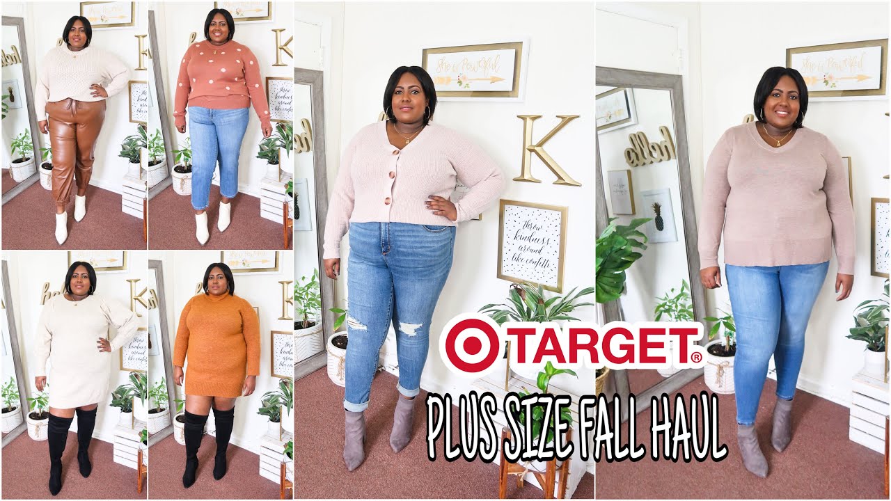 TARGET PLUS SIZE TRY ON FALL HAUL| PLUS SIZE FALL STAPLES - YouTube