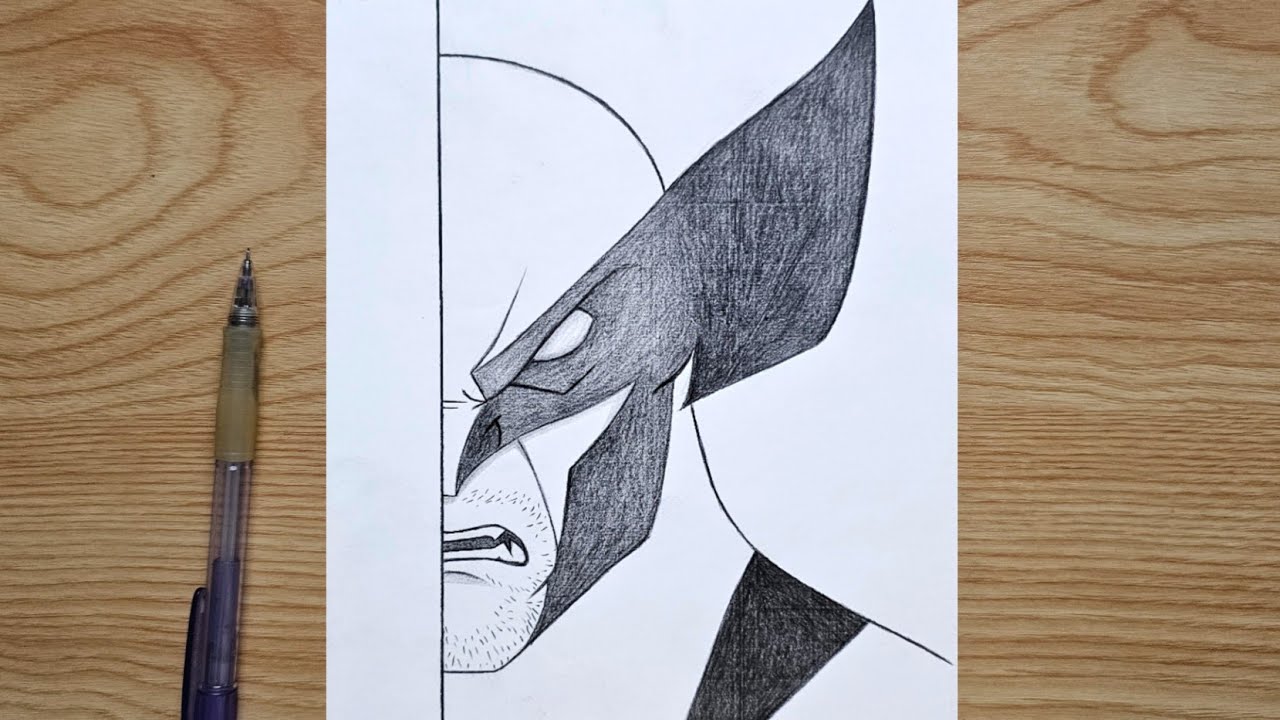 Easy Super-héros drawing | How to draw Wolverine step by step | Easy ...