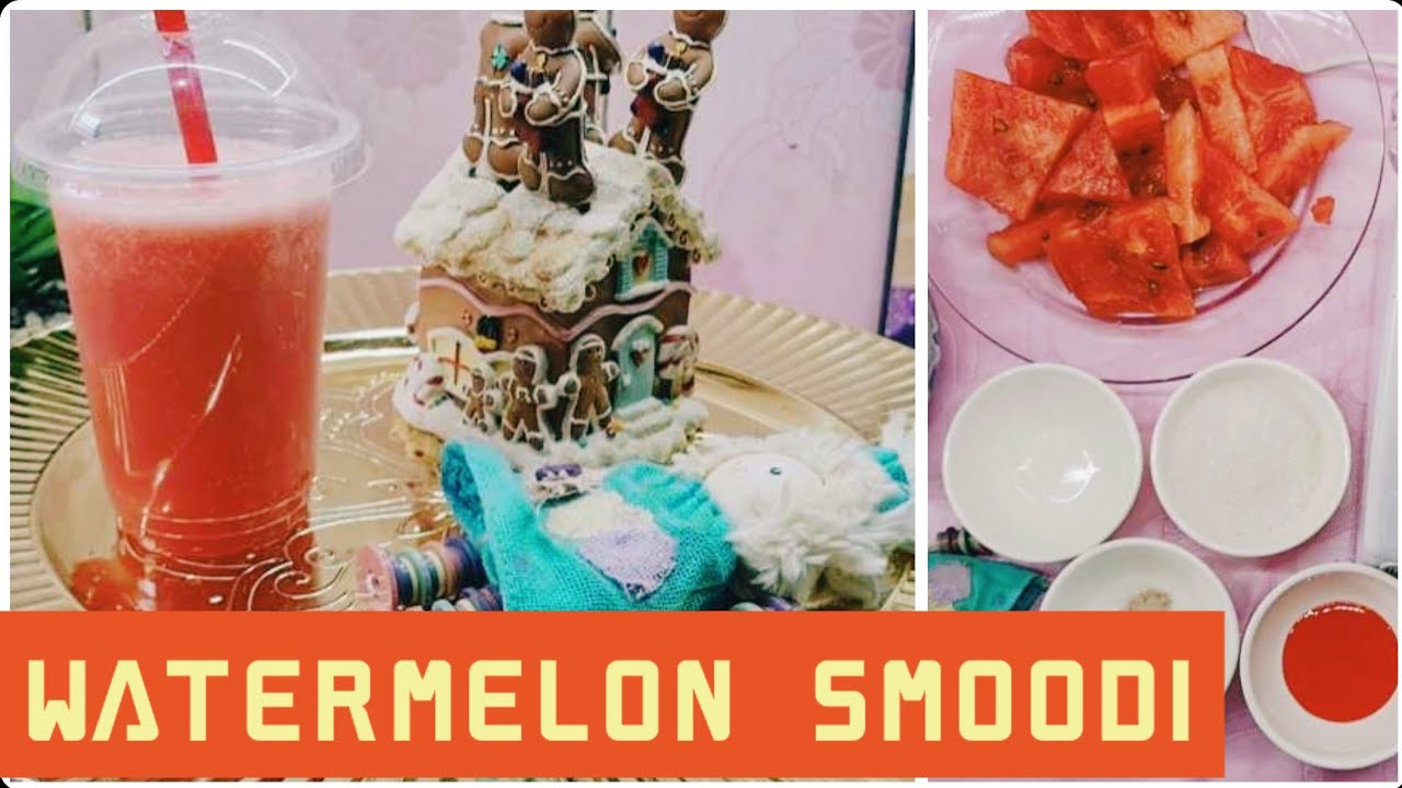 summer special Watermelon smoodi | تربوز کا شربت 🥂🩶 - YouTube