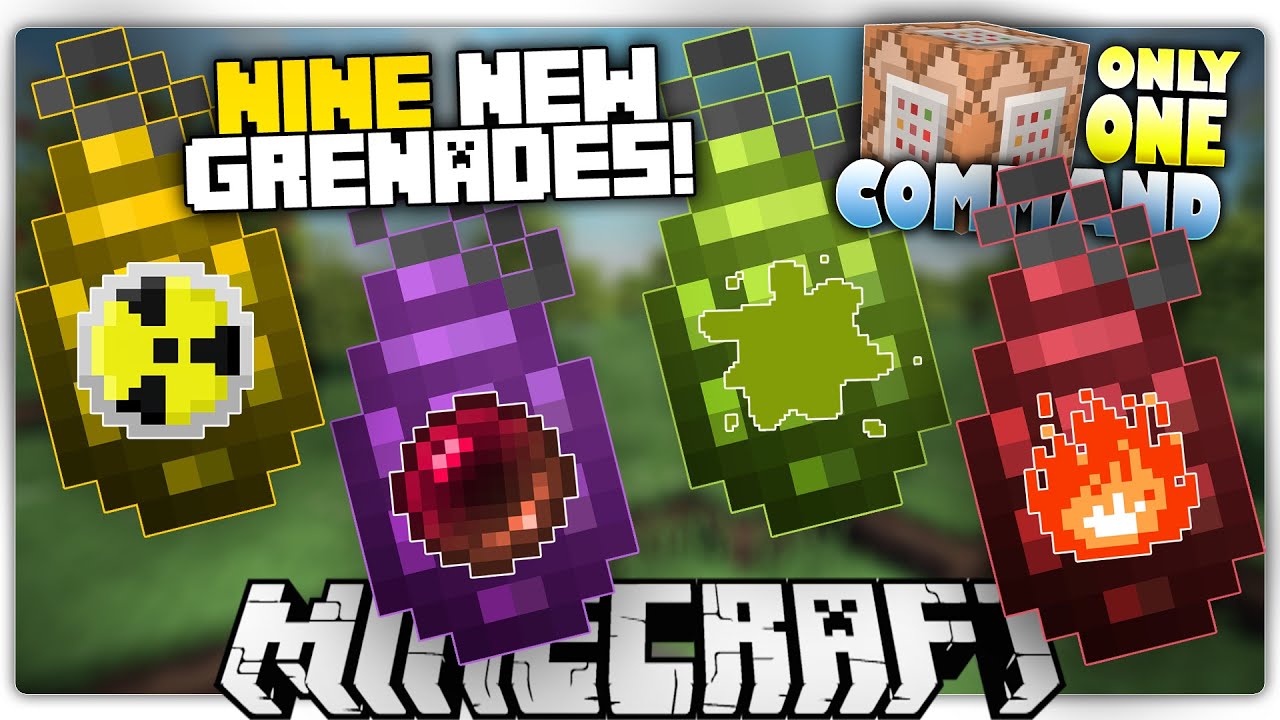 Minecraft 1.9 | GRENADES | Anti-Gravity, Smoke Bombs, Nukes & More ...