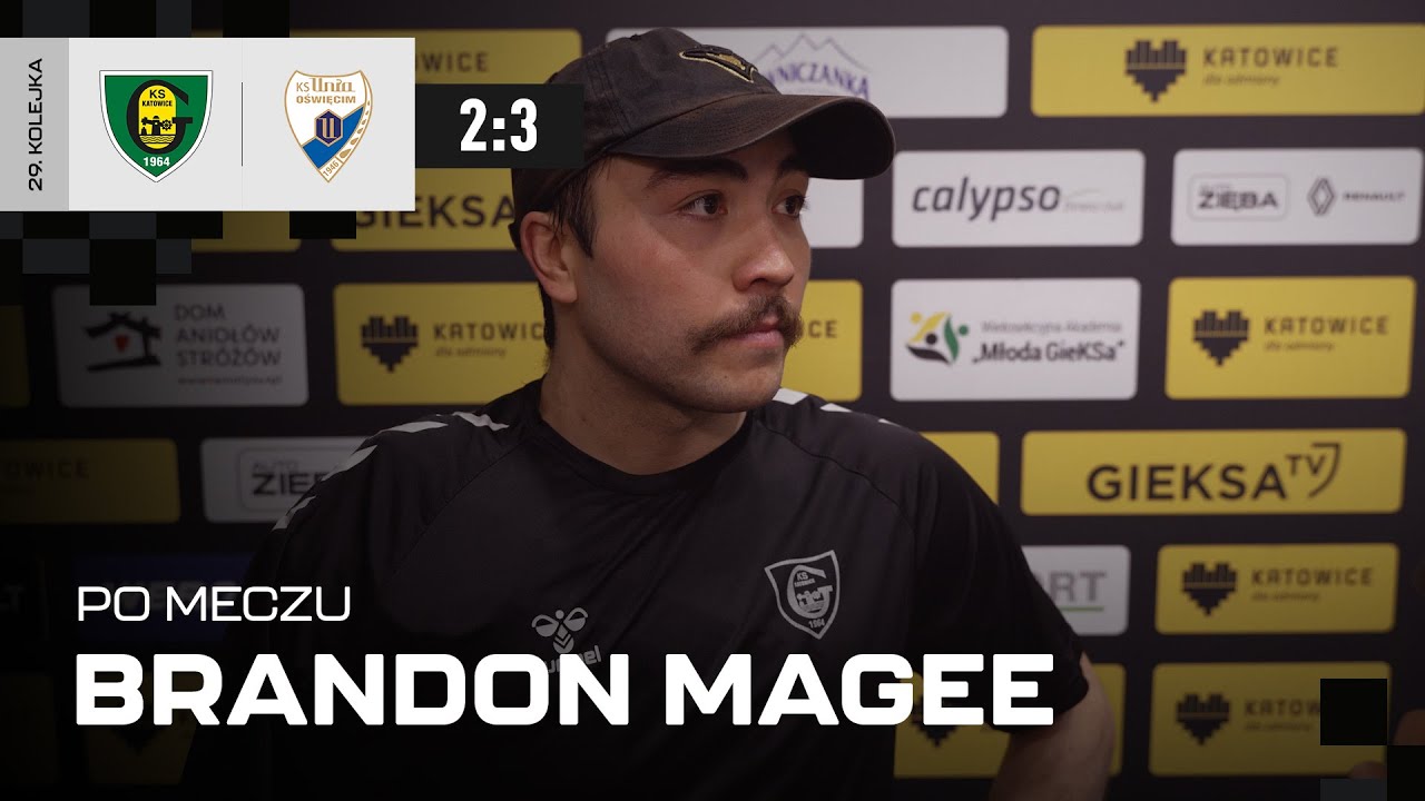 Brandon Magee po meczu GKS Katowice - Re-Plast Unia Oświęcim 2:3 (06.12 ...
