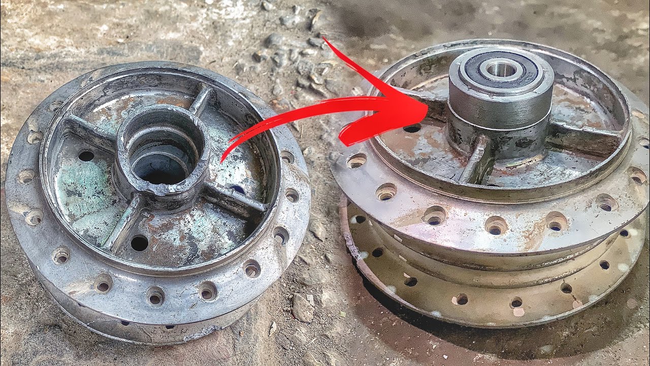 Repairing Broken Bike Rear Wheel Hub|| Broken Bike Hub Restoration ...