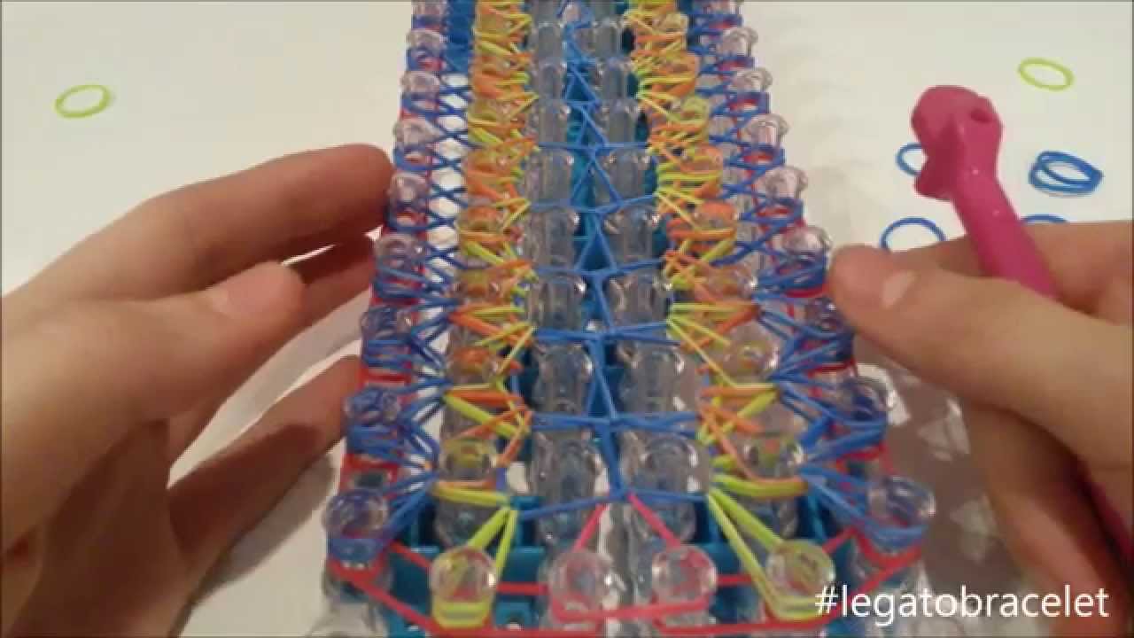 NEW! Legato Bracelet on Rainbow Loom - YouTube