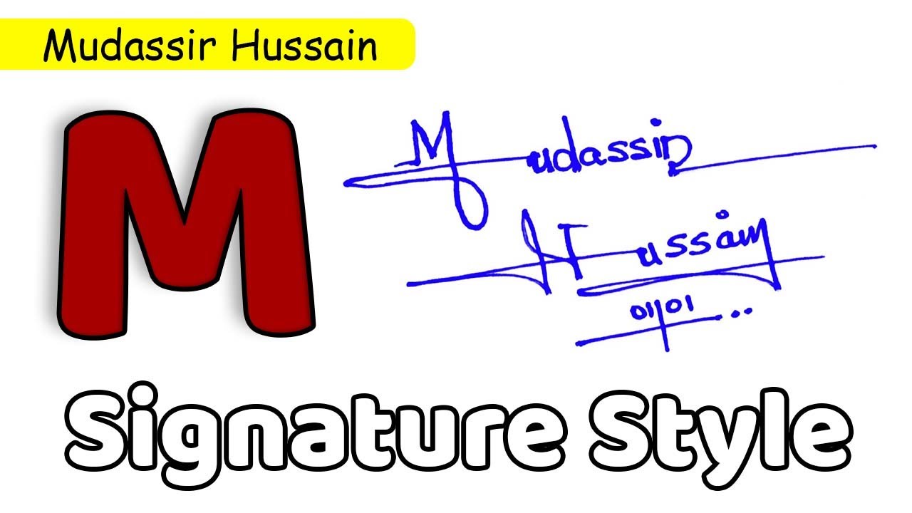 Mudassir Hussain Name Signature Style | M Signature Style | Signature ...