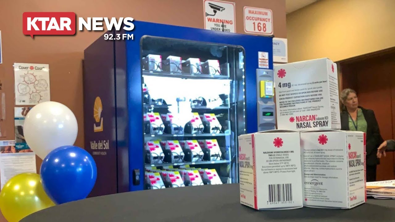 Narcan vending machine unveiled at Phoenix clinic - YouTube