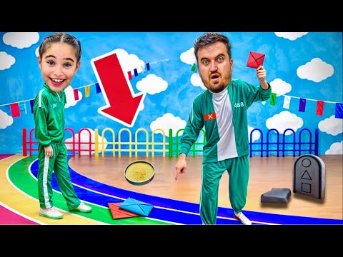 ELİF SİNEM YENİ SQUİD GAMES OYUNLARI YAPTI ‼️ ZARF OYUNU VE TAŞ DEVİRME YAPALIM !!