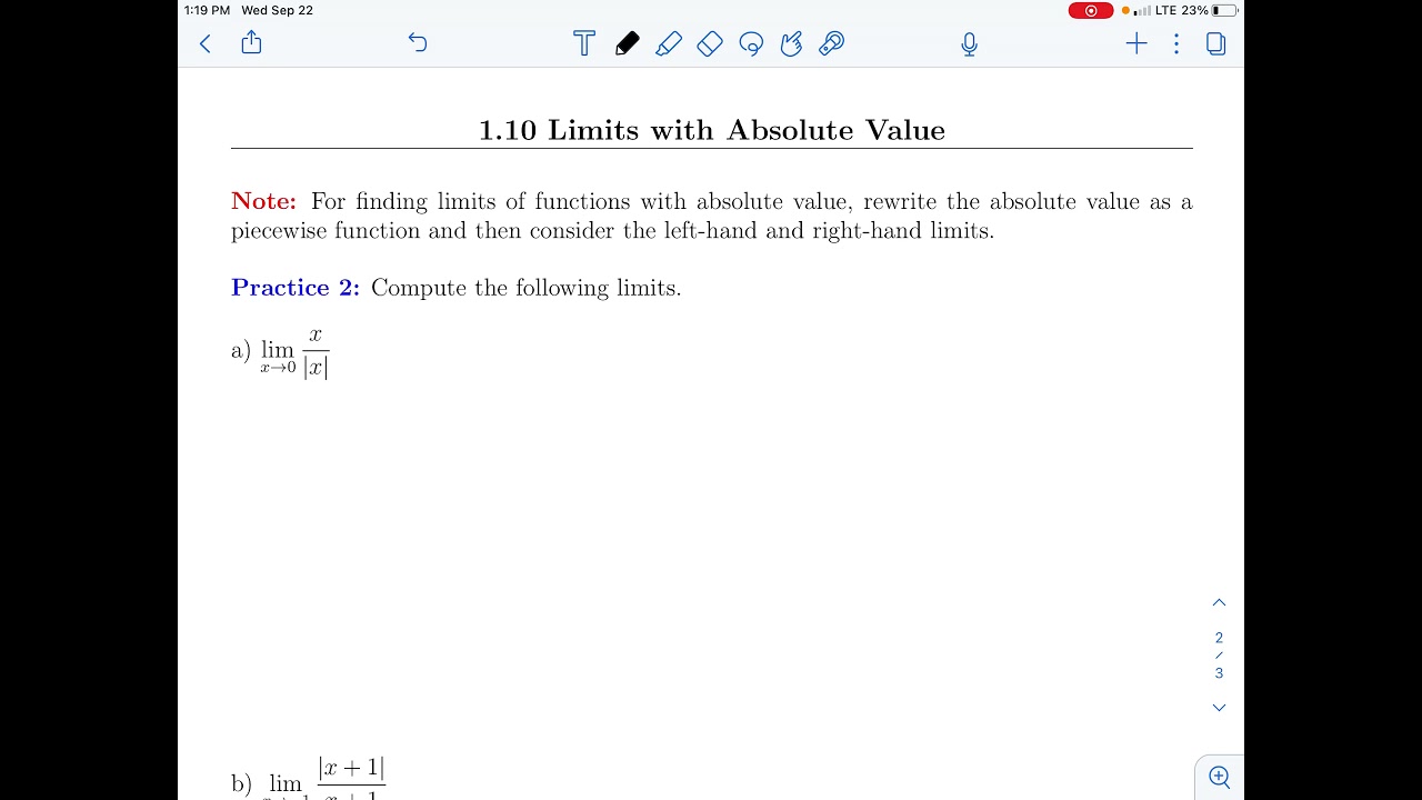 1 10 Limits With Absolute Value Video 2 YouTube 1 10 Limits With Absolute Value Video 2 YouTube