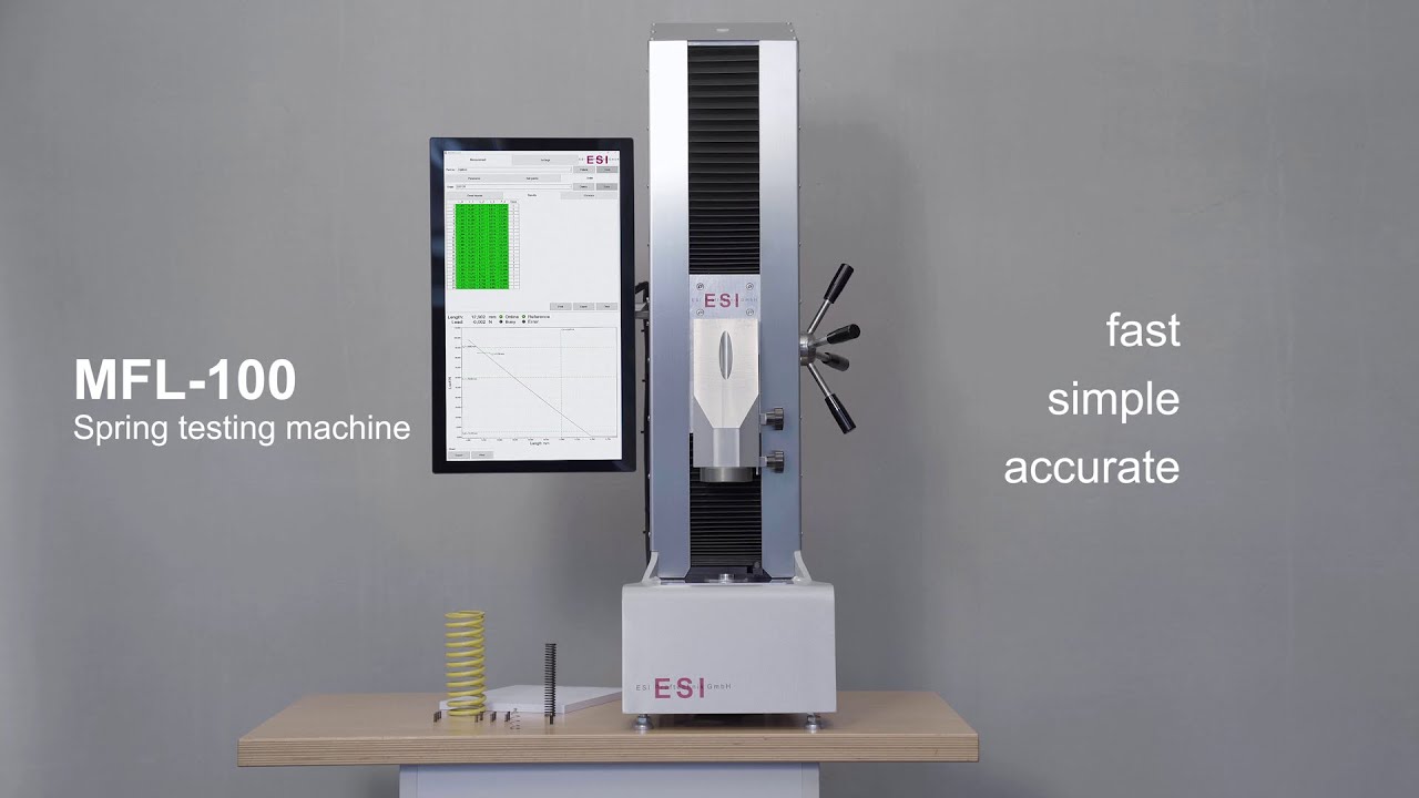 Manual Spring Testing Machine MFL-100 - YouTube