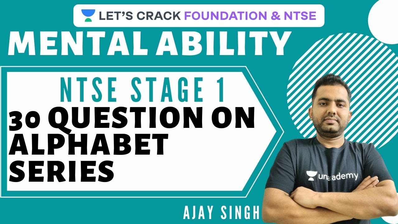 Mental Ability | 30 Questions on Alphabet Series | NTSE Stage 1| NTSE ...
