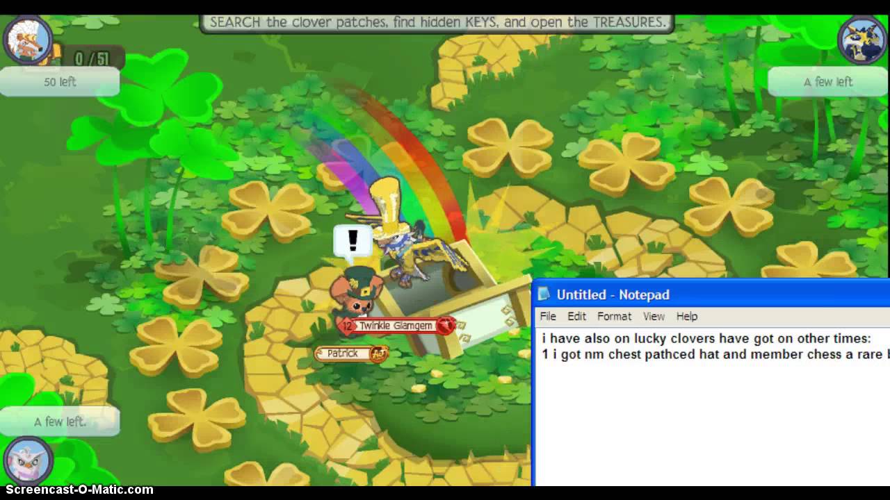 aj completing lucky clovers adventure-Roxy44957 - YouTube