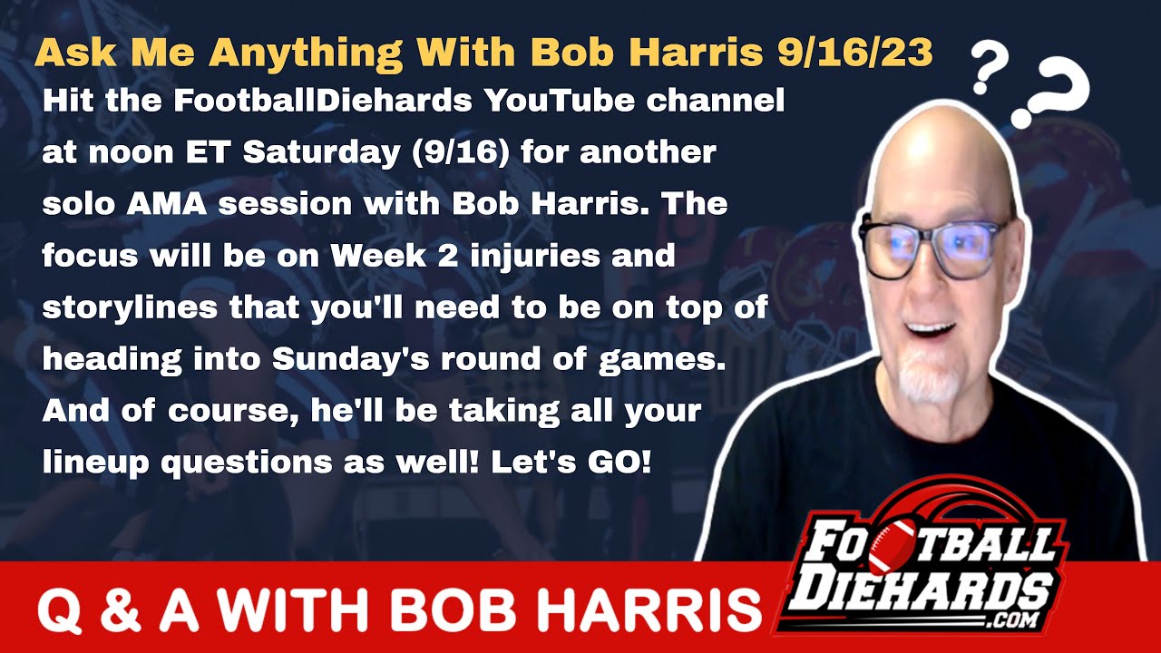 Ask Me Anything With Host Bob Harris 9/169/2023 Noon ET # ...