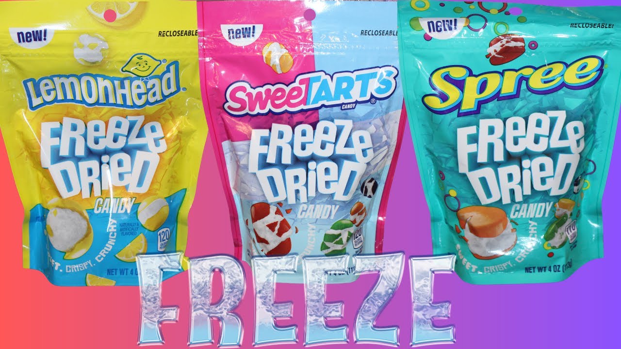 Lemonhead, SweeTARTS & Spree Freeze Dried Candy Review - YouTube