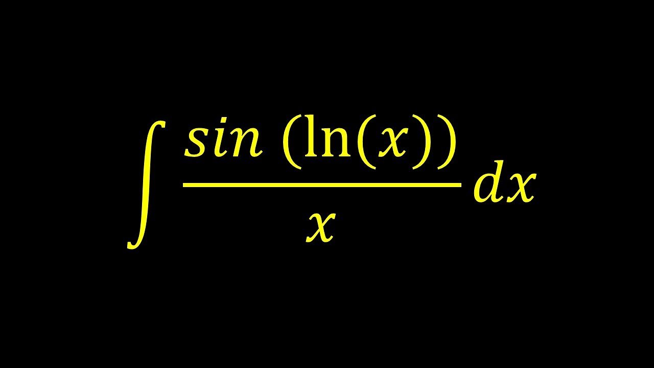 Integral of sin(ln(x))/x - Integral example - YouTube