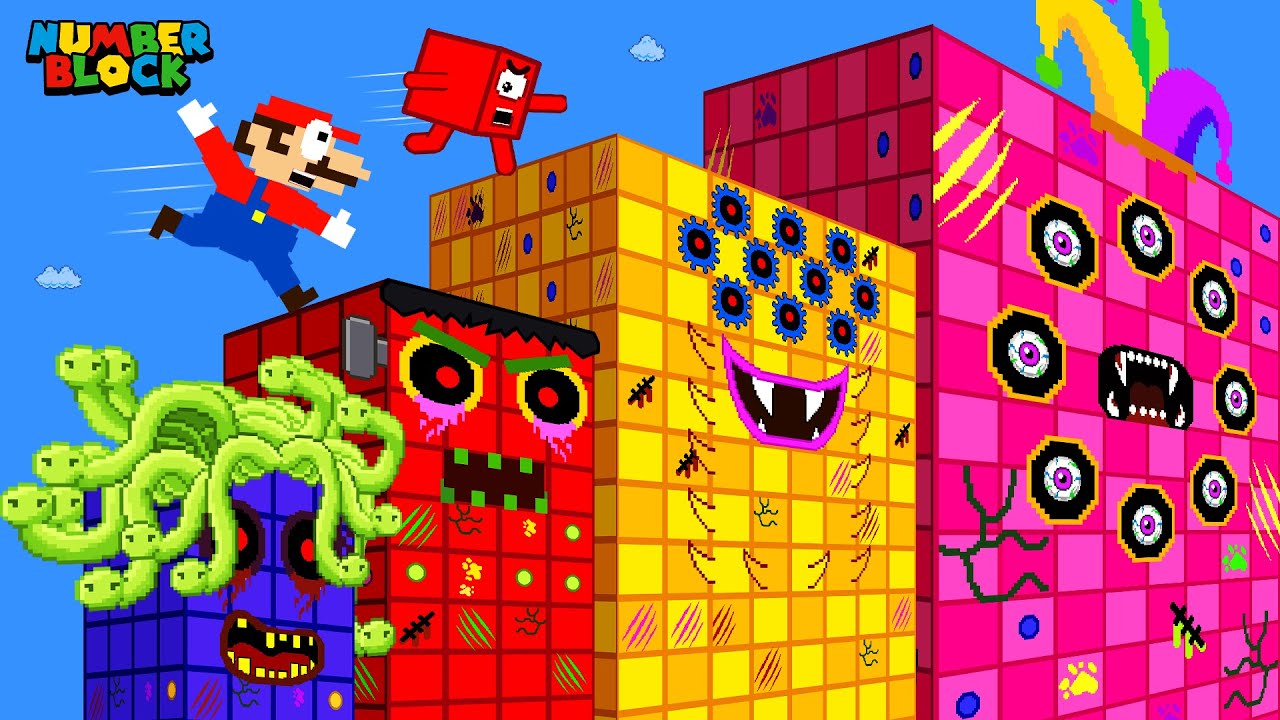 Wonderland: Mario and Numberblocks 1 vs The Biggest Zombie Numberblocks ...