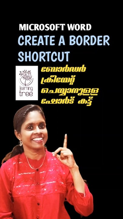 #SHORTS MICROSOFT WORD CREATE BORDER SHORTCUT #learningtree#computereducation#onlineclass#basic ...