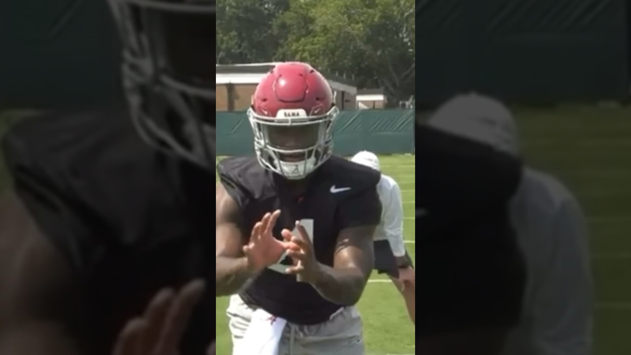 Jalen Milroe first day throwing highlights - YouTube