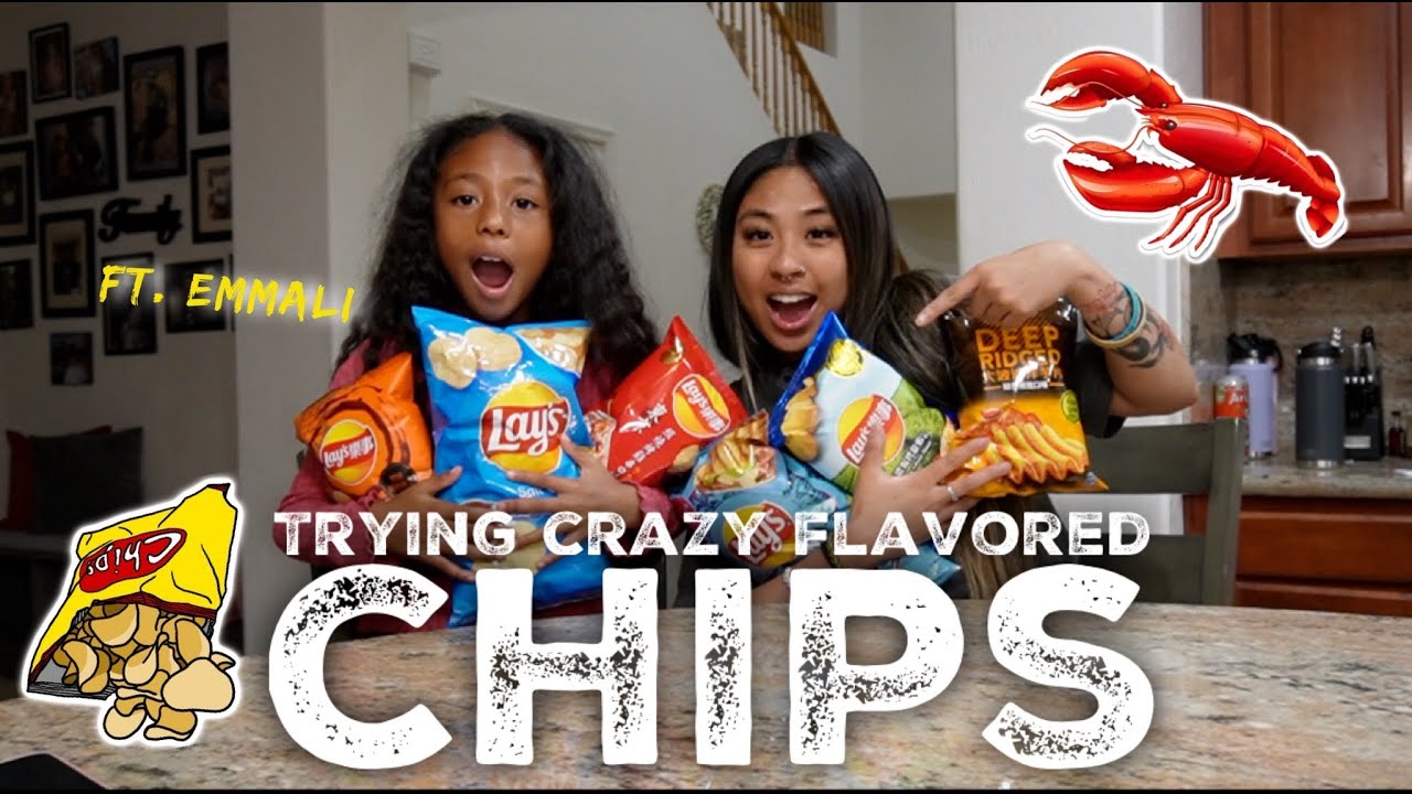 TRYING CRAZY FLAVORED CHIPS WITH EMMALI!! - YouTube
