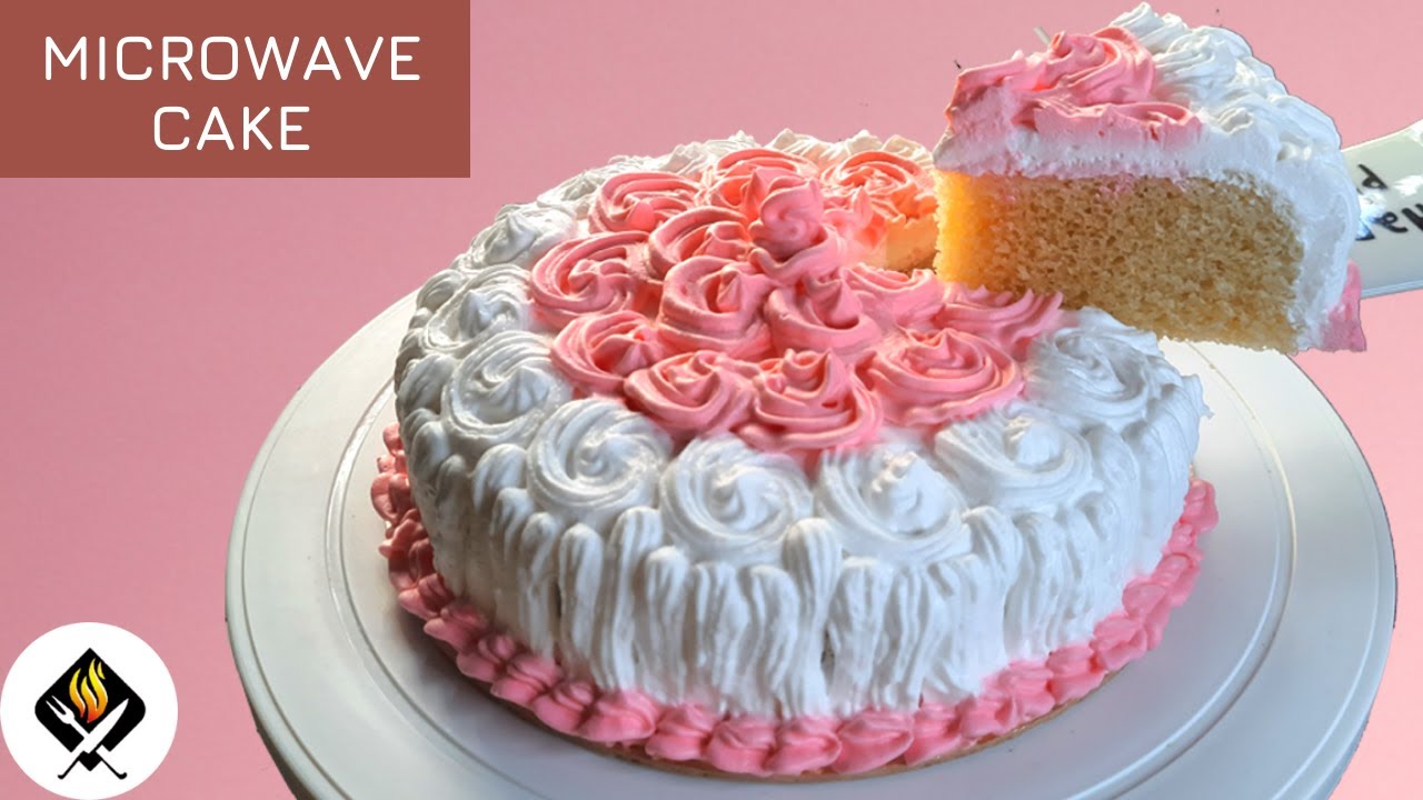 Microwave cake in just 5 minutes !! | Eggless Vanilla cake in Microwave ...