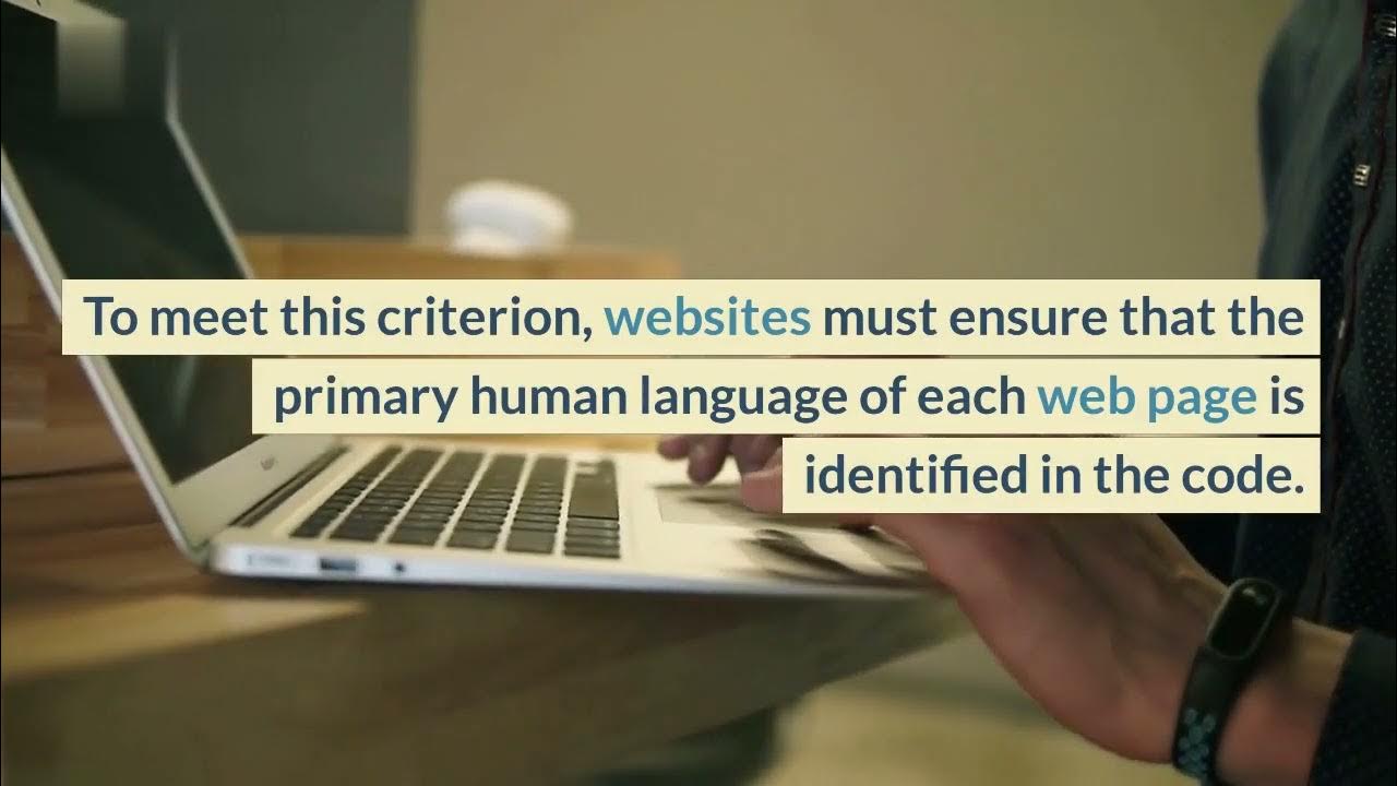 How to implement WCAG 2.1 Success Criterion 3.1.1 Language of Page in code with examples - YouTube