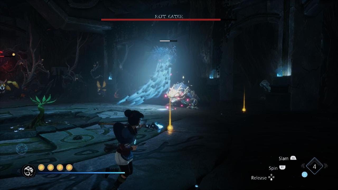 Kena: Bridge of Spirits - Rot Eater (Boss Fight) - YouTube