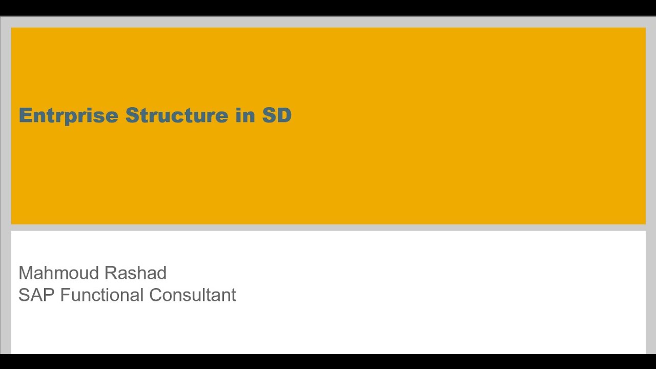 02- Enterprise Structure in SD - YouTube