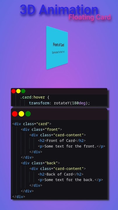 How A Create Floating Card By HTML And CSS । HTML aur CSS SeFloating Card kase Banayein ।#coding ...