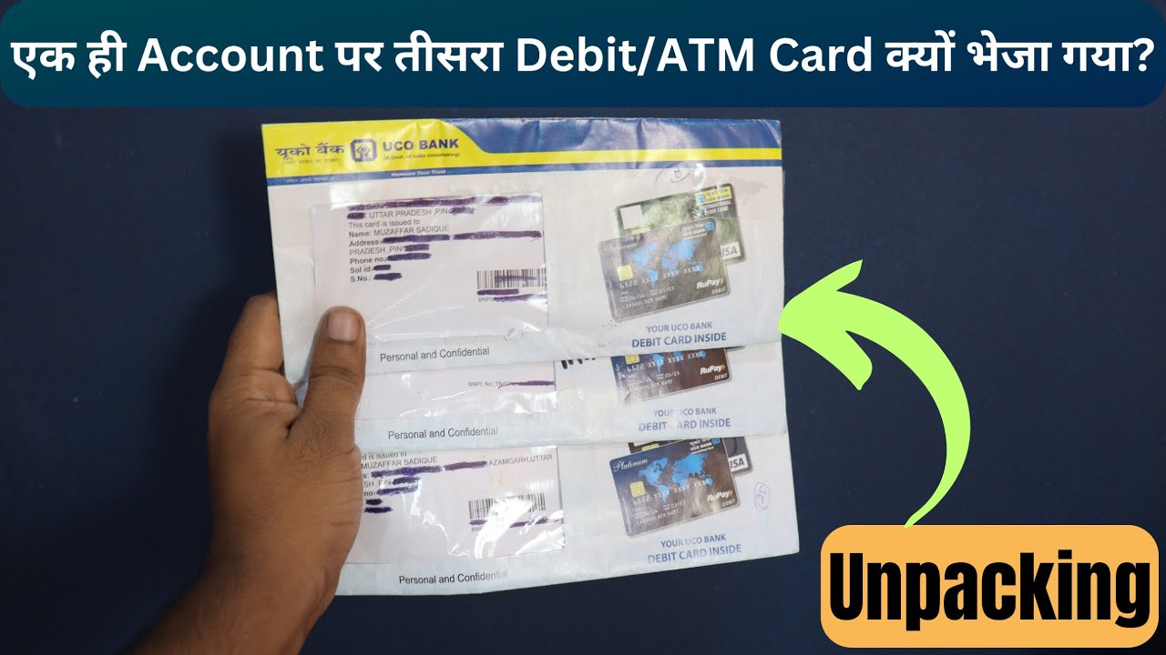 UCO Bank Debit Card Unpacking | UCO Bank Issued Three Debit/ATM Cards ...