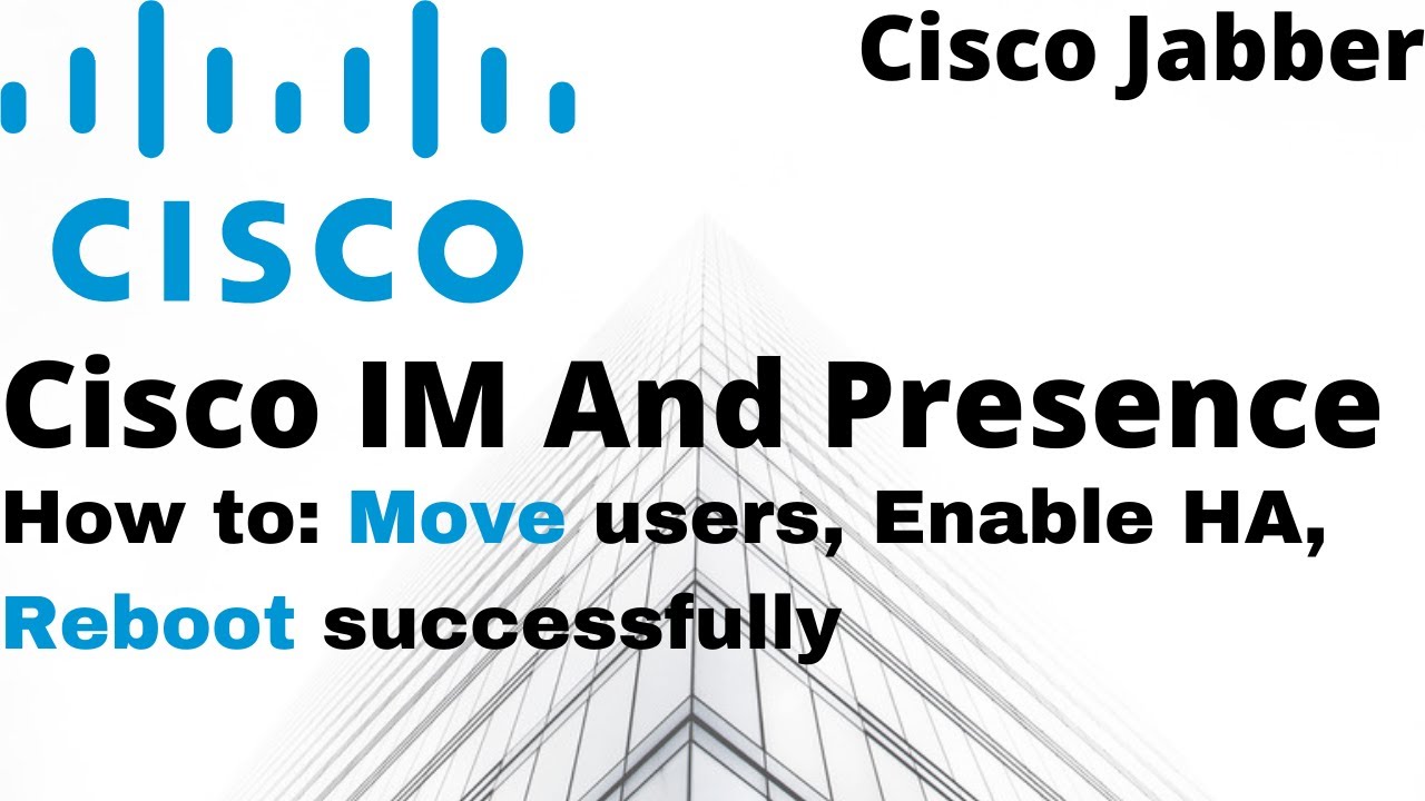How to balance users | HA(High availability) - Cisco IM Presence HA ...