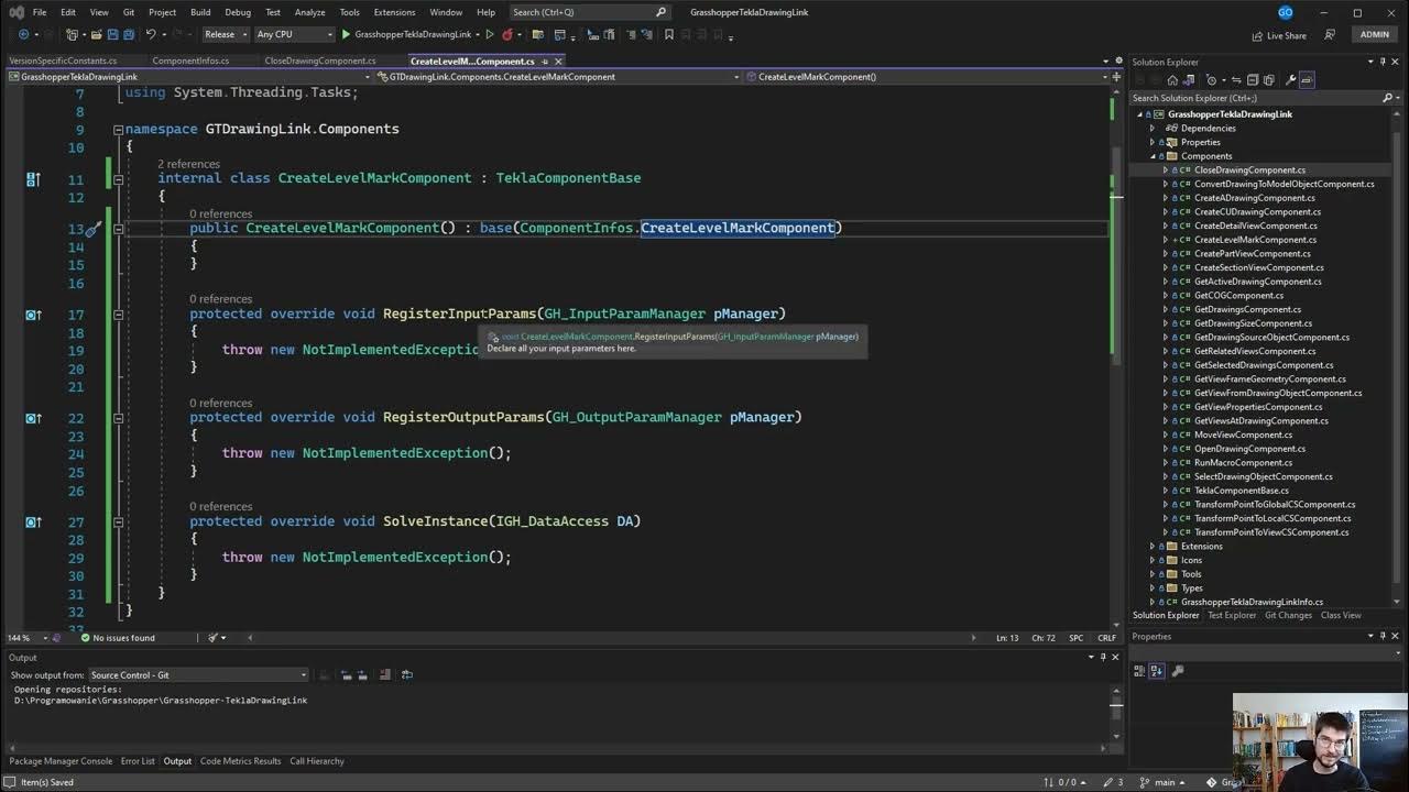 Grasshopper-Tekla Drawing Link development - YouTube
