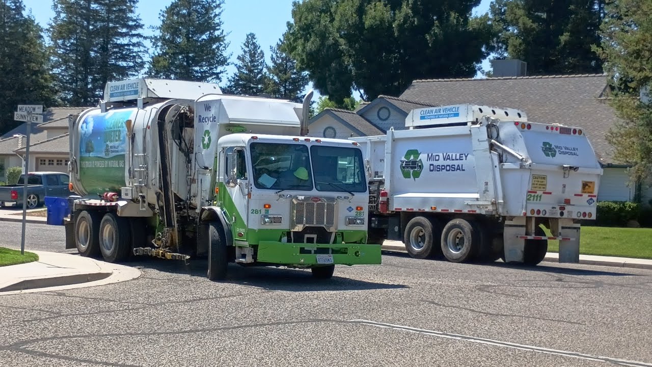 500 Sub Special! 2 Mid Valley Disposal Trucks on Route - YouTube