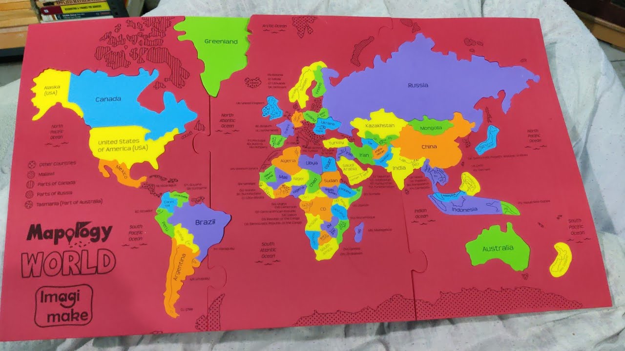 Imagimake:- Mapology World- World Map And Its Countries- Learning Aid ...