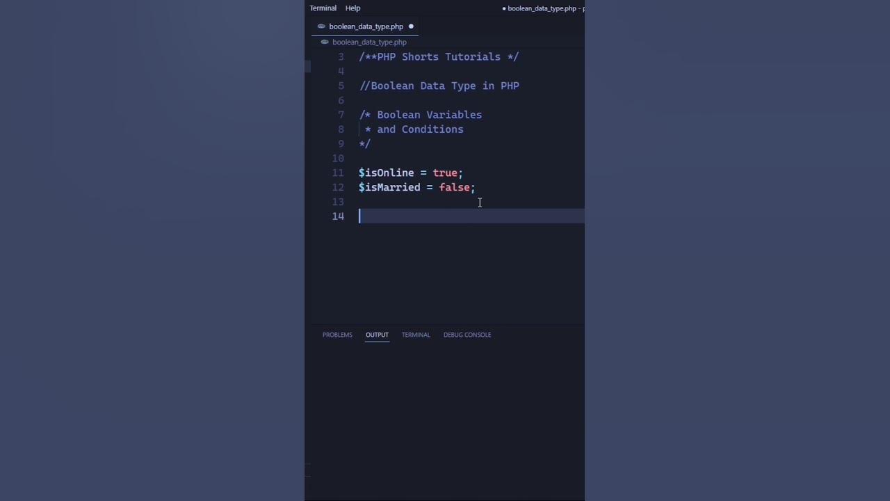 Php Tutorial The Boolean Data Type Part 17 Shorts Phptutorial Youtube